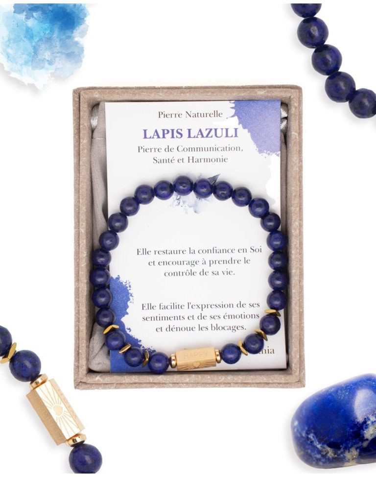 Bracelet Lapis Lazuli Caixa en pierres naturelles | Paloma de Bahia